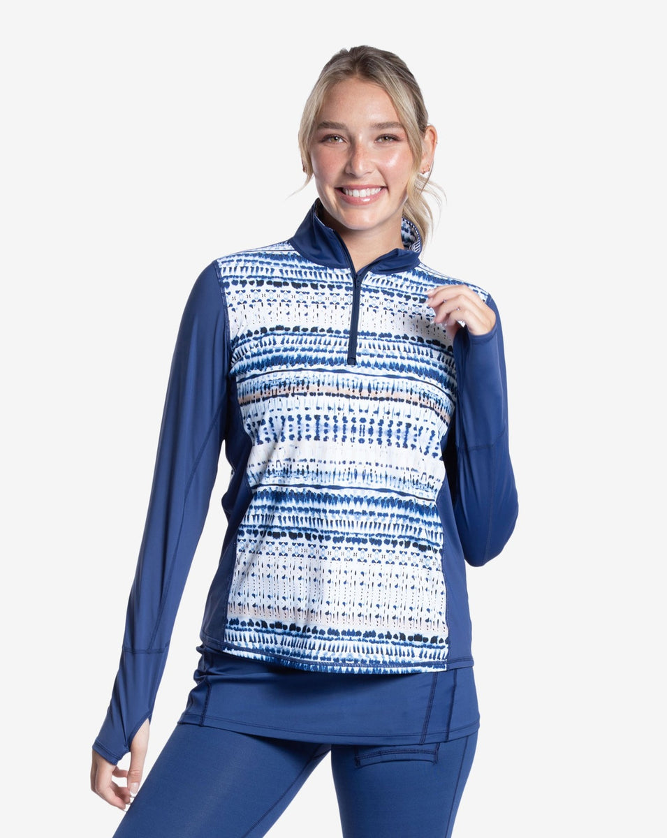 Women's Mock Zip Top Relaxed – Limited BloqUV x Jantzen Clearance