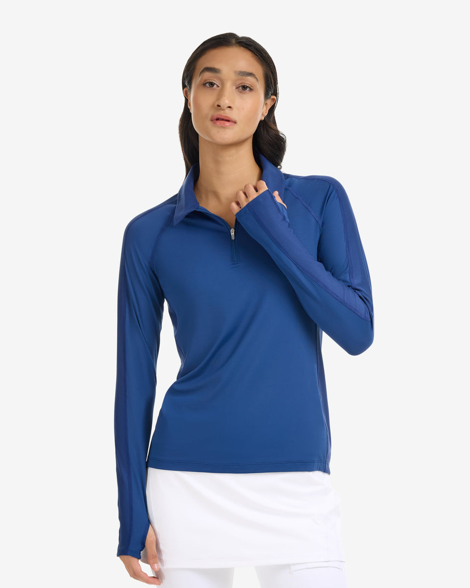 Women’s Quarter Zip Polo – UPF 50+ Sun Protection | BloqUV